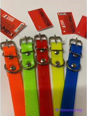 Collier HB DOG ECO POLYURETHANE 450mmx20mm, gravure en option,