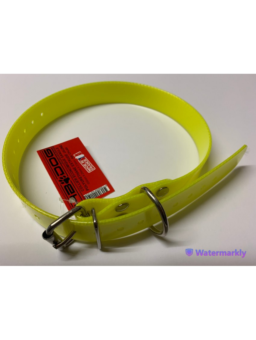 Collier HB DOG ECO POLYURETHANE 650mmx25mm, gravure en option,